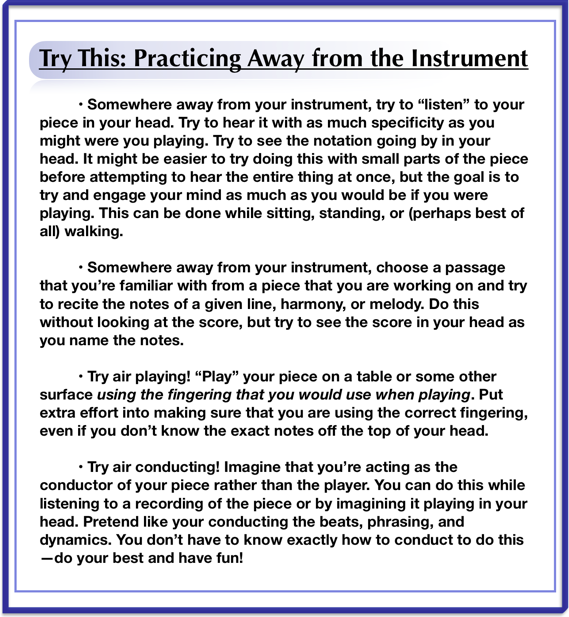 Try This – Practise Away From the Instrument – Liberty Park Music